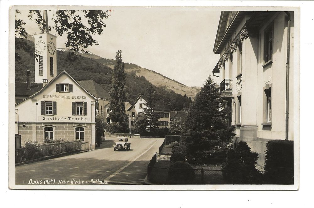 Buchs SG Rheintal - Gasthof Traube Bierbrauerei Rohrer 1934 (Gebraucht ...