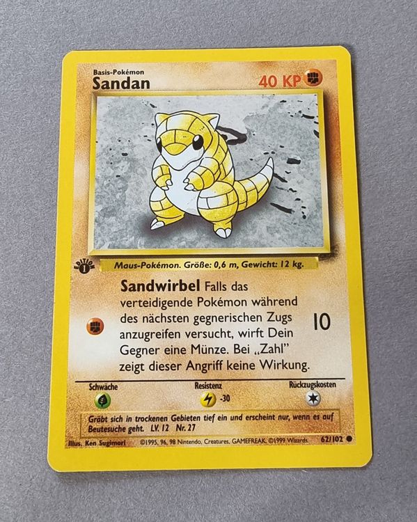 Pokemon, Base, 1. Edition Sandan | Kaufen auf Ricardo