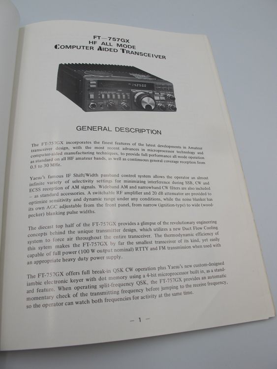 Original Sommercamp FT 757 GX Manual mit Schaltpläne (Gebraucht) in Dettighofen für CHF 12 – mit ...