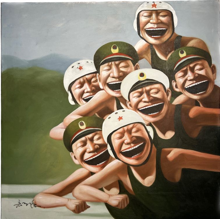 😂Ölbild lachende Chinesen😂 | Kaufen auf Ricardo