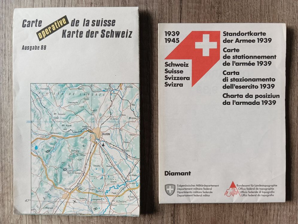 Operative & Standortkarte Armee WW2 Karte Schweiz | Acheter sur Ricardo