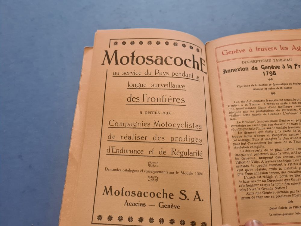 MOTOSACOCHE 1918 MILITAIRE BROCHURE OLDTIMER VINTAGE (Gebraucht) in ...