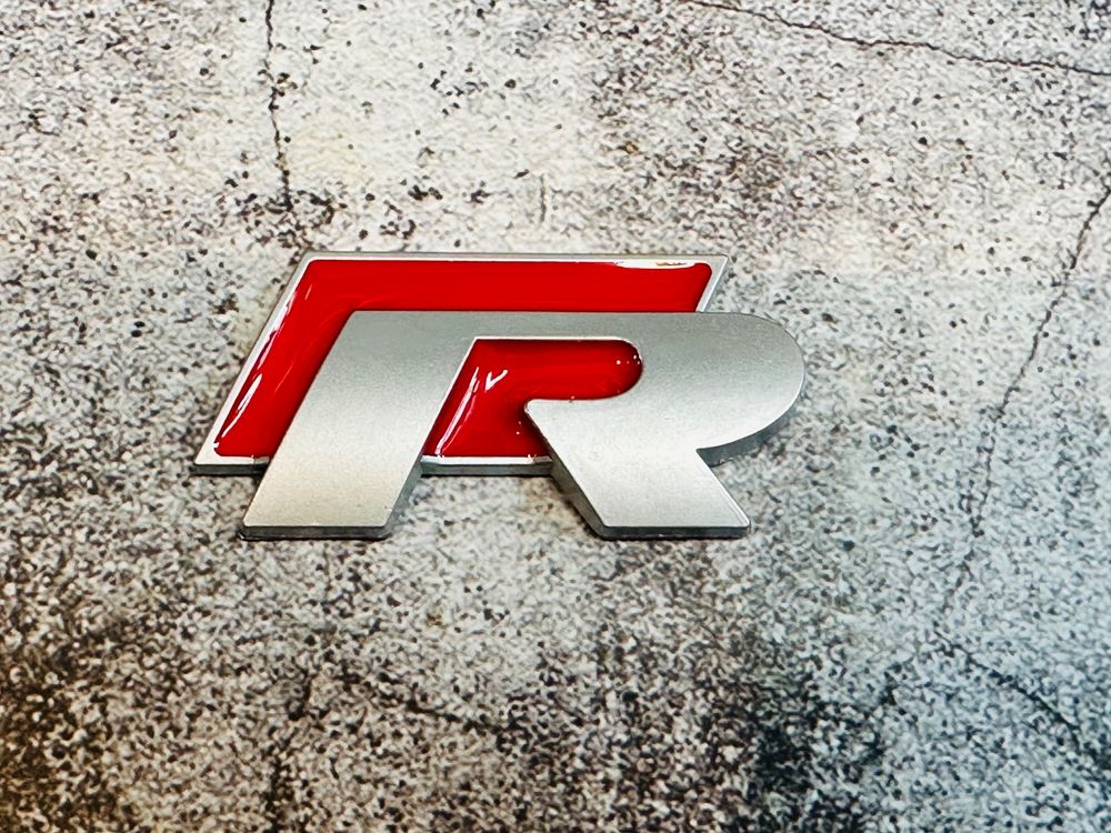 VW R Racing Schriftzug, Logo Emblem 3D Metall Neu Silbermatt (Neu und ...