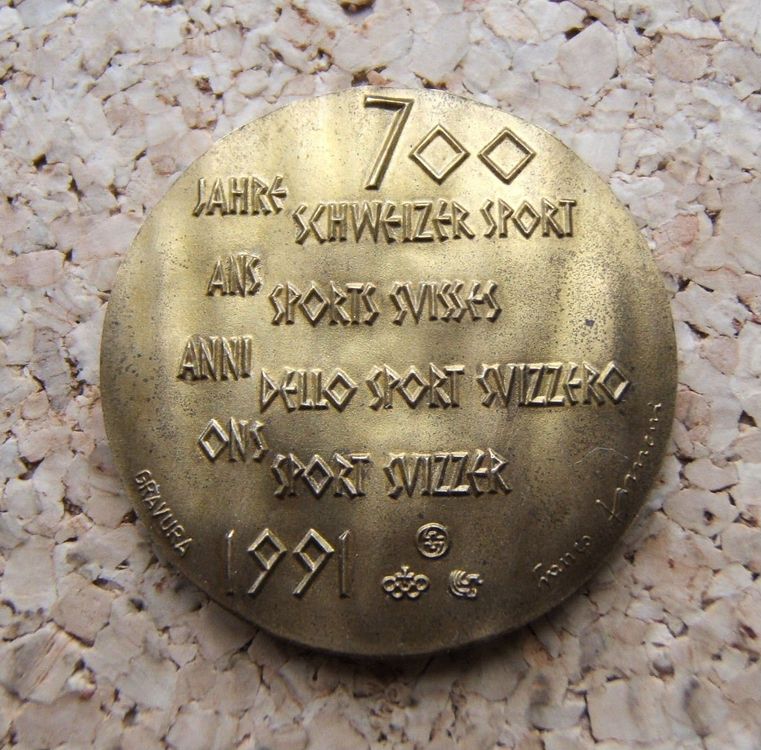 MEDAILLE 700 JAHRE SCHWEIZER SPORT 1991 | Kaufen auf Ricardo
