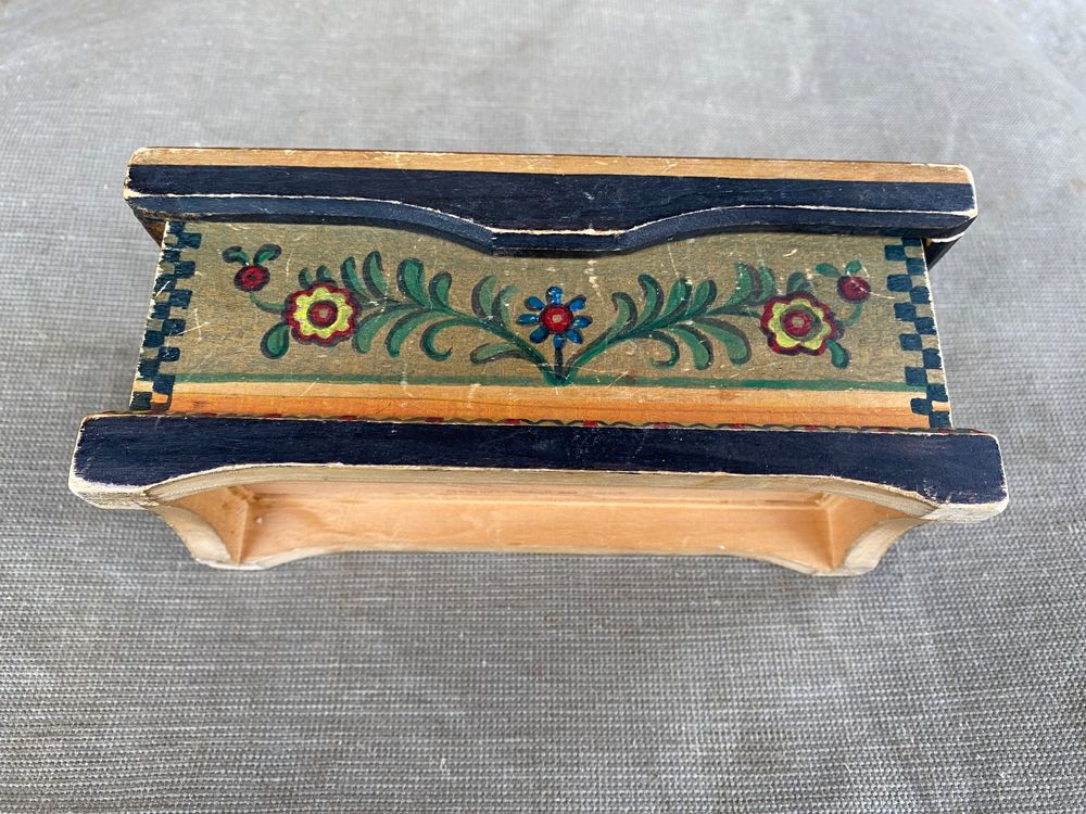 schöne antike Holzschatulle Gebrüder Scholl AG Zürich (Gebraucht) in Feldbach für CHF 39 – mit ...