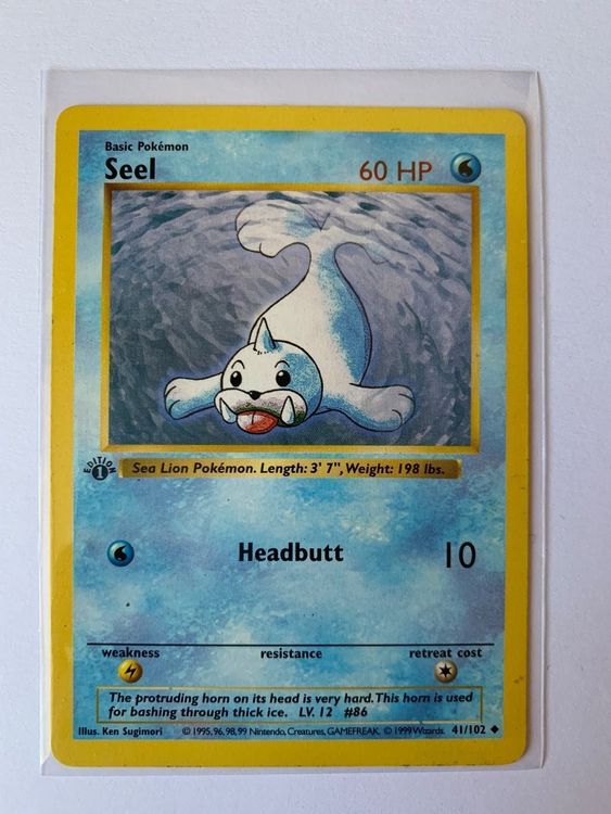 Pokémon Seel First Edition Base Set | Kaufen auf Ricardo