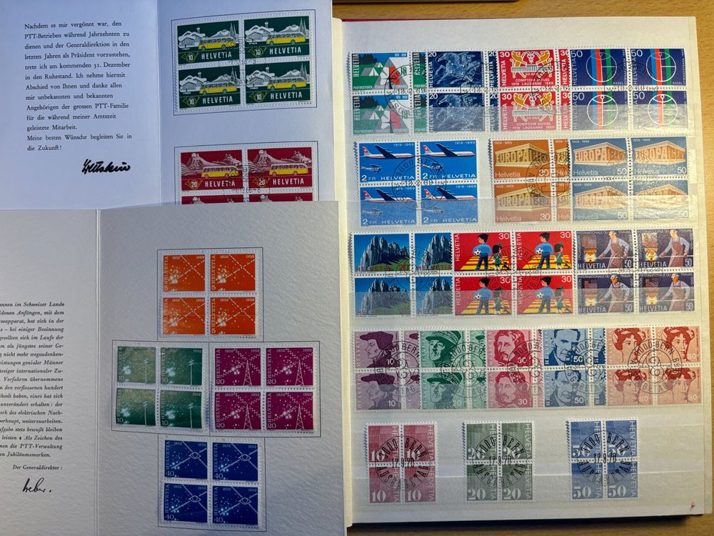 Sammlung Viererblocks ET-Vollst. 1969-1987,PTT-Geschenkhefte (Gebraucht) in Ins für CHF 9 – mit ...