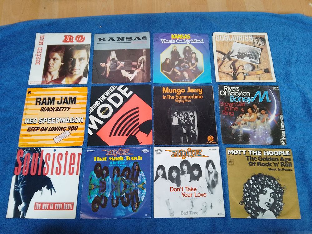12 x 7" KANSAS depeche mode MUNGO JERRY angel BONEY M ramjam (Gebraucht ...