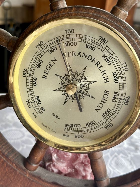 Maritimes Barometer im Steuerrad-Design - Top Zustand! (Gebraucht) in ...