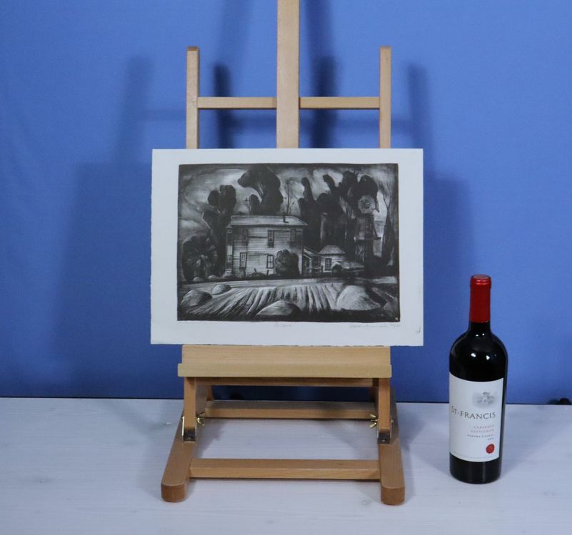 Warren Newcombe 1894-1960, Lithographie "La Casa" signiert (Gebraucht ...