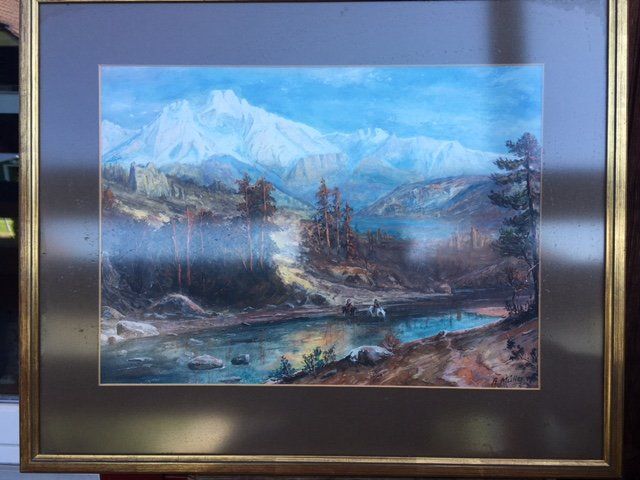 Aquarellbild Westernlandschaft | Kaufen auf Ricardo