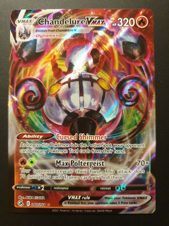 ⭐Pokemon Karte Chandelure VMAX 040/264 *NM⭐ | Kaufen auf Ricardo