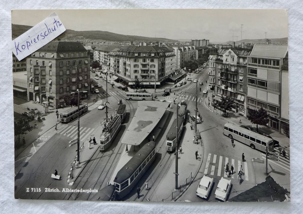 AK ZÜRICH, Albisriederplatz, Trolleybus, Tram, belebt (Gebraucht) in Wallisellen für CHF 11 ...