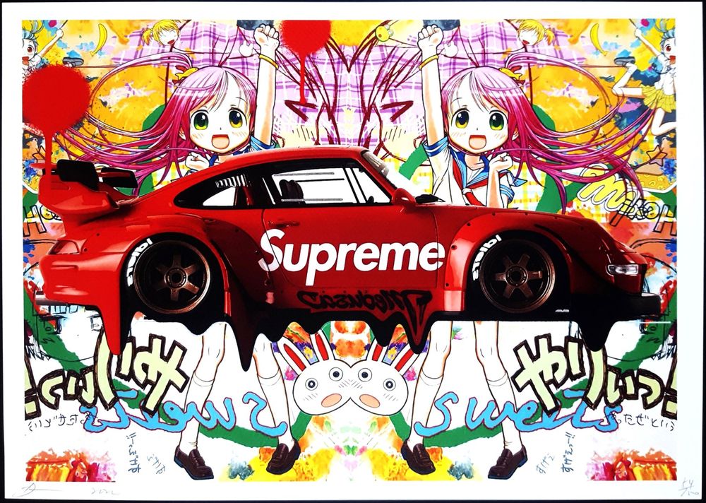 Death NYC Ltd Graffiti Pop Art Druck "Jap. Anime Porsche 911 (Neu ...