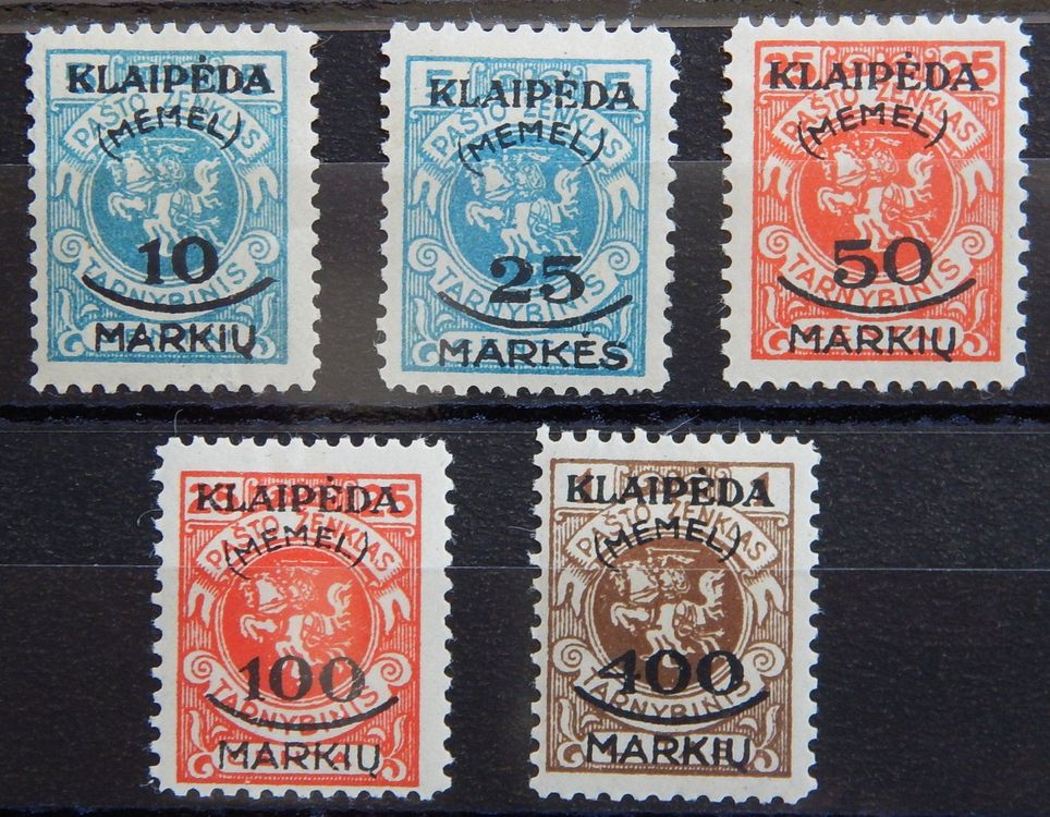 Memel Deutsches Reich Kat. 124-128 * alle sign. 1923 | Kaufen auf Ricardo