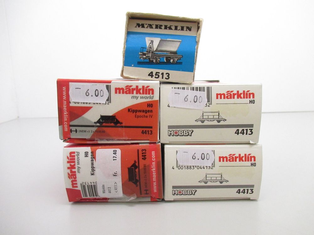 Märklin 4x 4413+ 4513 Kippwagen AC WS H0 | Kaufen auf Ricardo