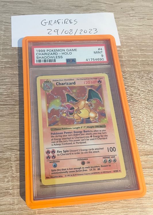 CHARIZARD GLURAK PSA 9 SHADOWLESS Pokemon Holo 1999 ENGLISH | Kaufen auf Ricardo