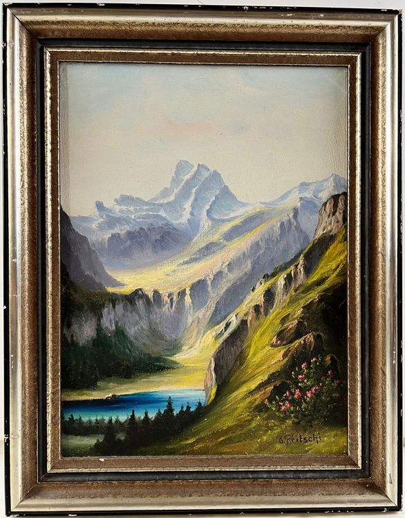 Berglandschaft Gemälde Signiert. | Kaufen auf Ricardo