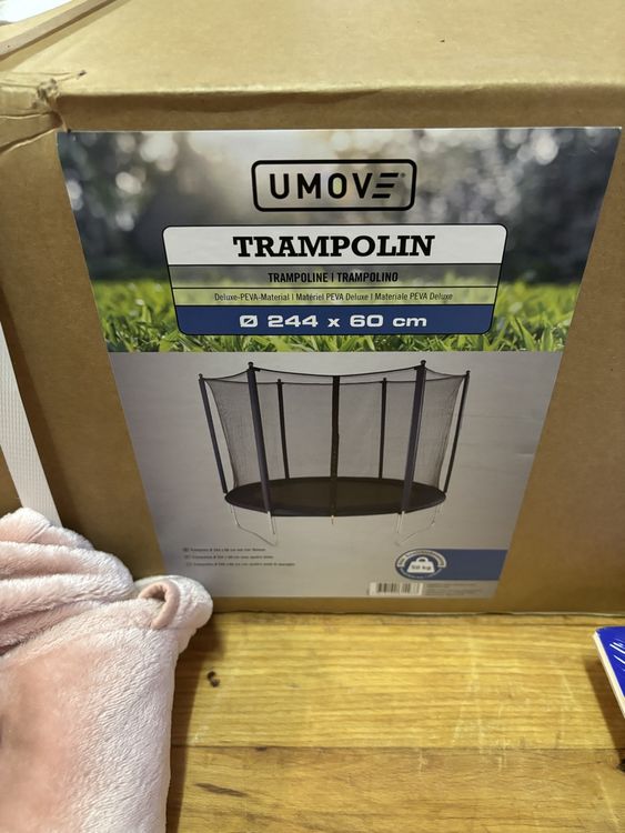 UMOVE Trampolin 244x60cm Gartentrampolin für Kinder (Neu und originalverpackt) in Jona für CHF ...
