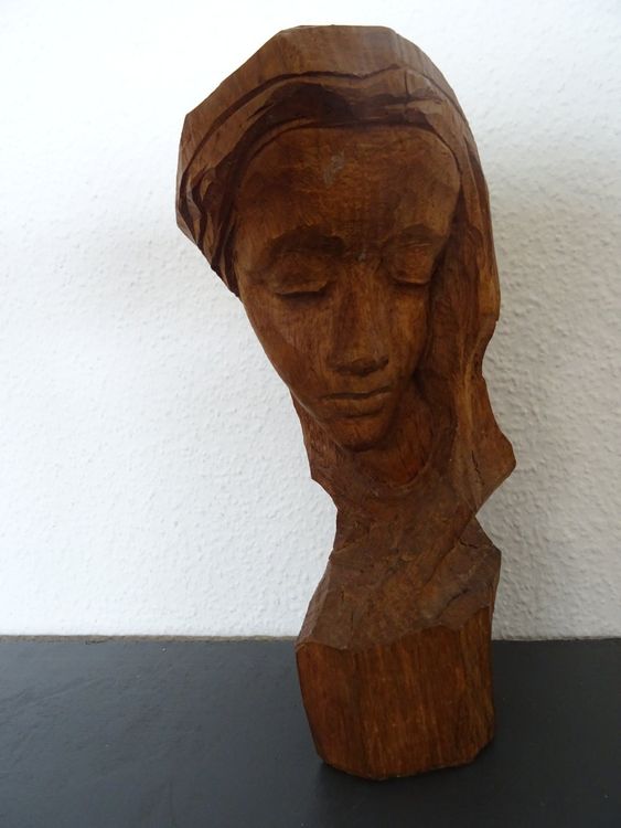 Madonnenkopf Statue Holz Robert Michael Komorowski 1905-1970 (Gebraucht) in Zürich für CHF 23 ...