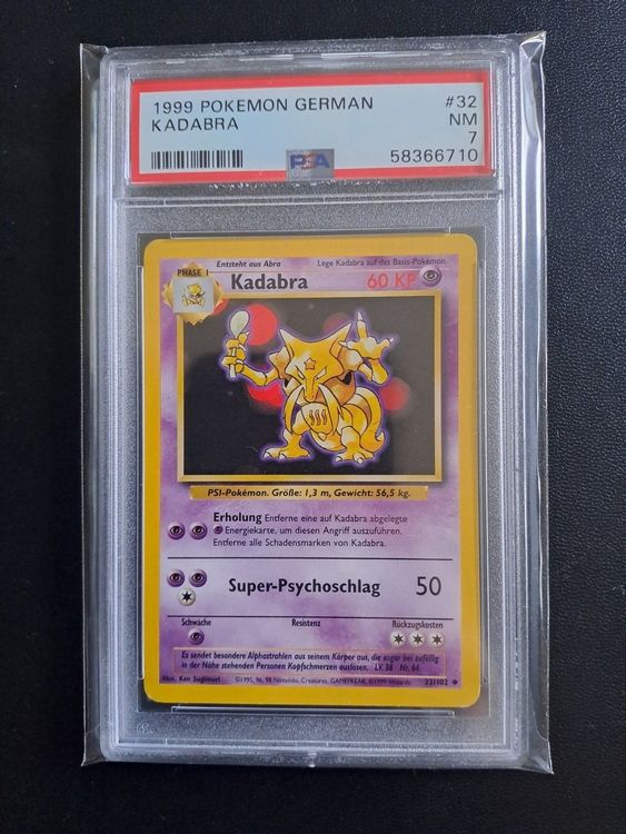 Pokémon PSA 7 Kadabra Base Set 1999 DE | Kaufen auf Ricardo