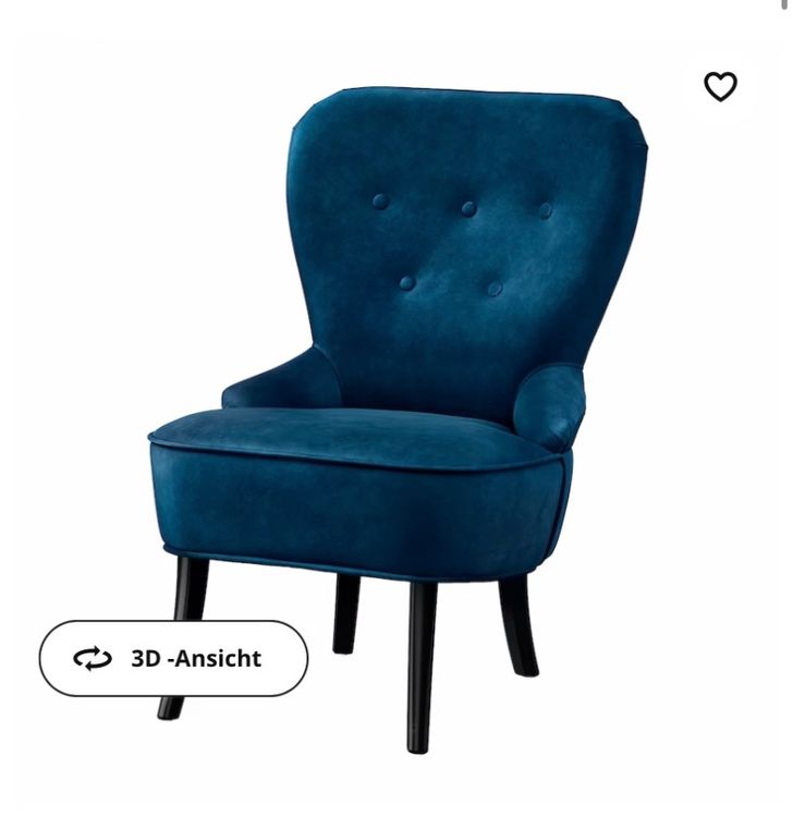 REMSTA IKEA Sessel blau samt (Gebraucht) in Mettmenstetten für CHF 40 – nur Abholung auf Ricardo ...