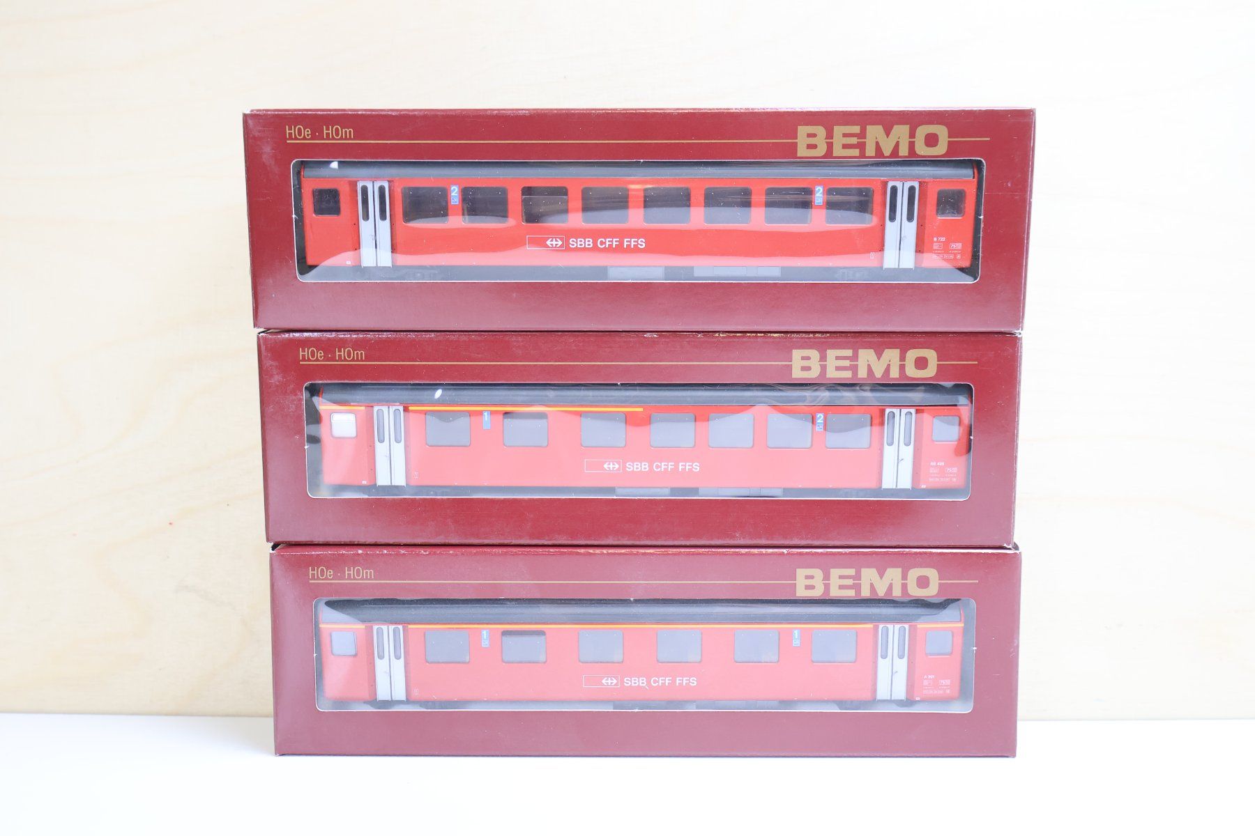 BEMO 3 x Brünigbahn Personenwagen H0m Set 3277 429 & mehr (Gebraucht ...