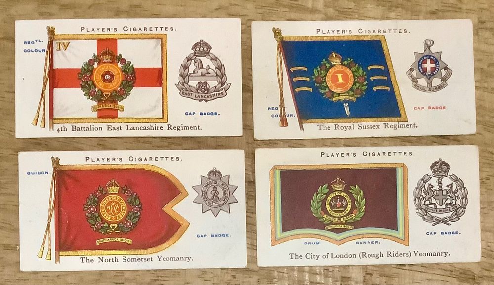 1910 - 50 BRITISH ARMY Regiments Fahnen Sammelbilder England (Gebraucht ...