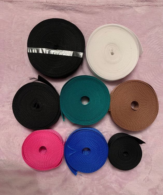 Taschen Gurtband 8 Rollen insgesamt ca 60 Meter 3 cm breit (Neu (gemäss Beschreibung)) in ...