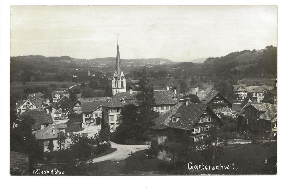 Ganterschwil (SG) Toggenburg - Dorfpartie mit Kirche Bat.83 (Gebraucht) in Engelburg für CHF 12 ...