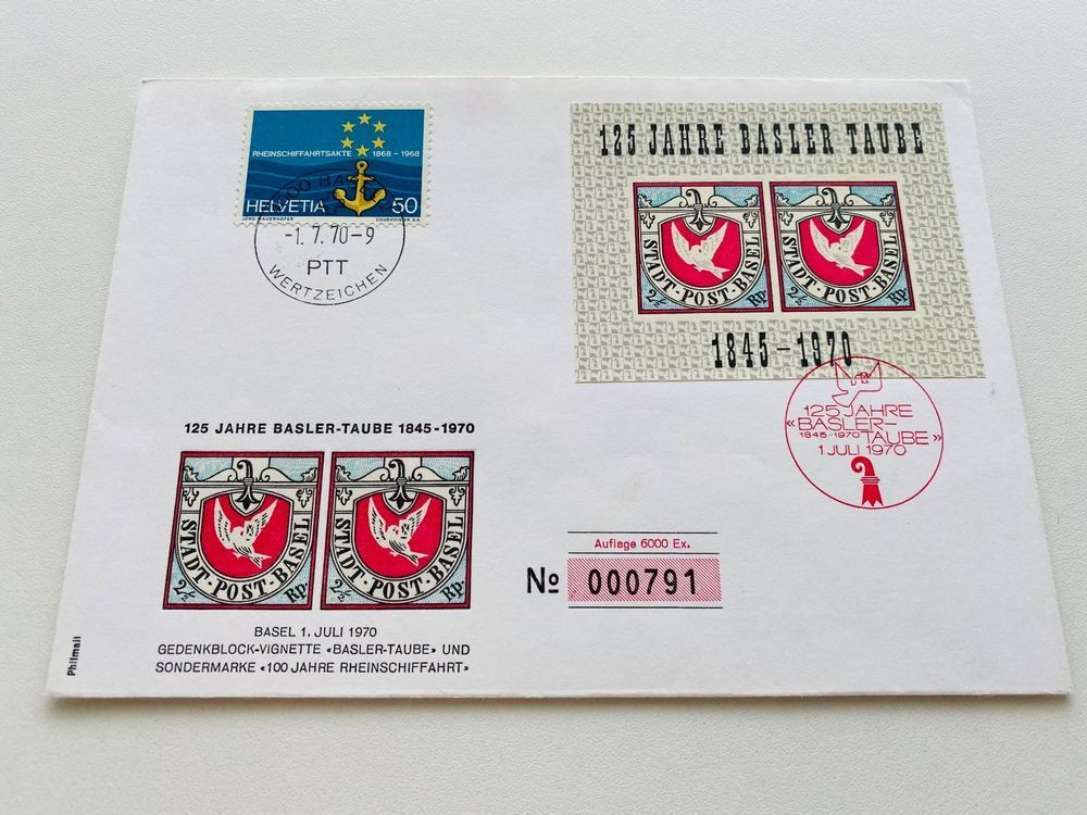 Basler Tübli Taube Block 125 Jahre Dybli Tübchen tiefe Nr. ! (Neu (gemäss Beschreibung)) in ...