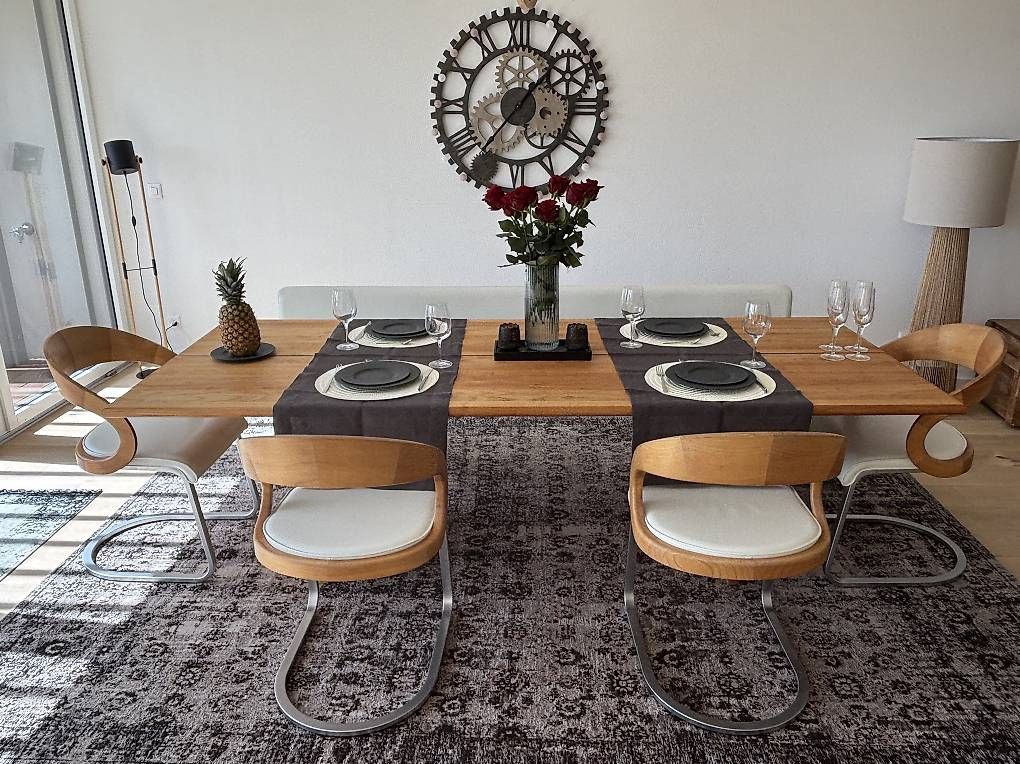 Table TEAM7 Nox, 4 chaises Girado et Banc en merisier massif (Gebraucht ...