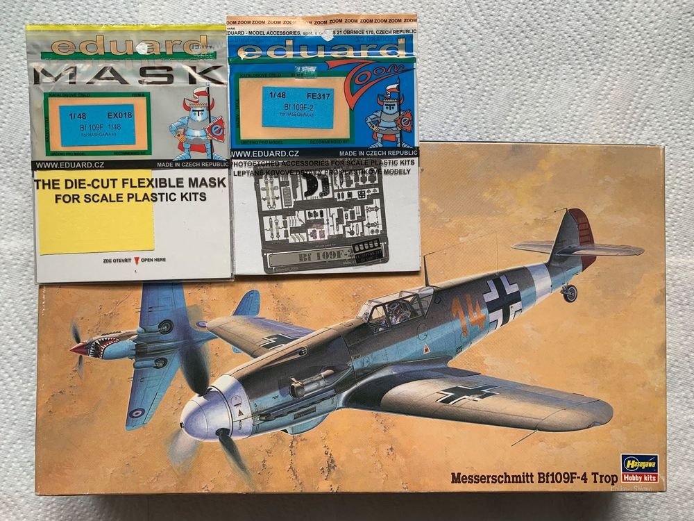 Hasegawa 1/48 Me Bf 109F-4 Trop w/masks & photo-etched parts | Kaufen auf Ricardo