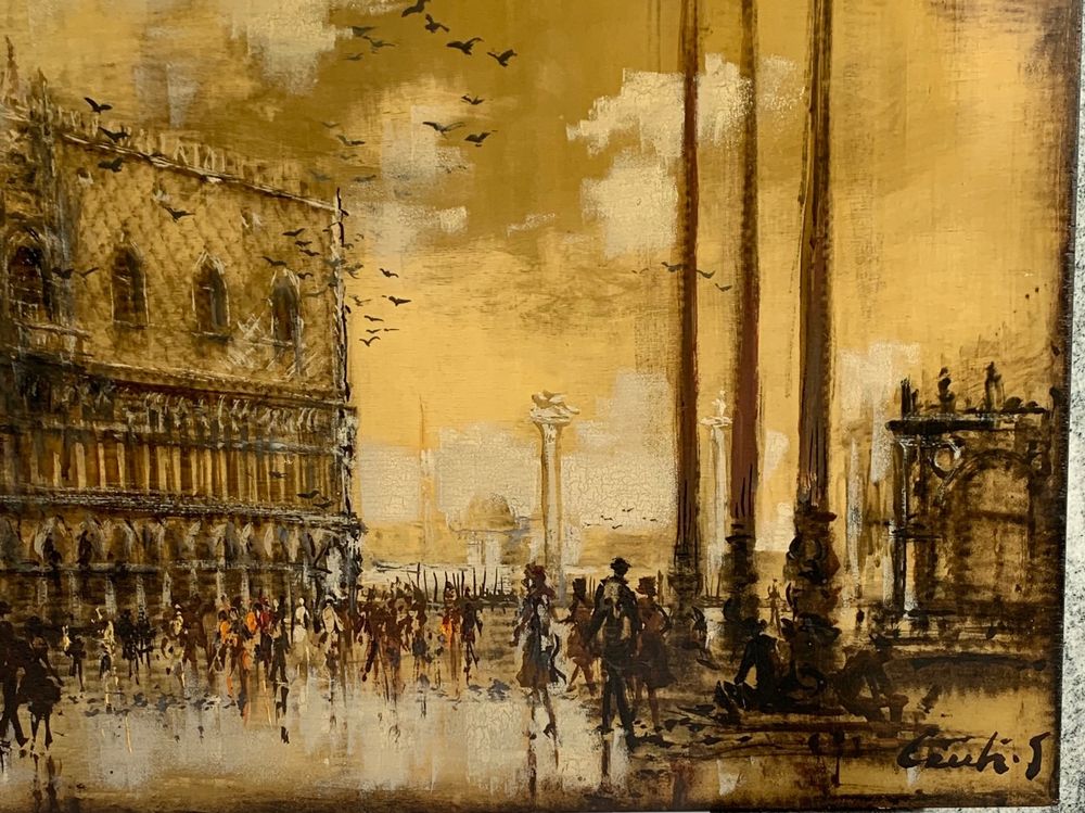 Sergio Cecchi (1921-1986) Venedig grosses Gemälde (Gebraucht) in Root ...