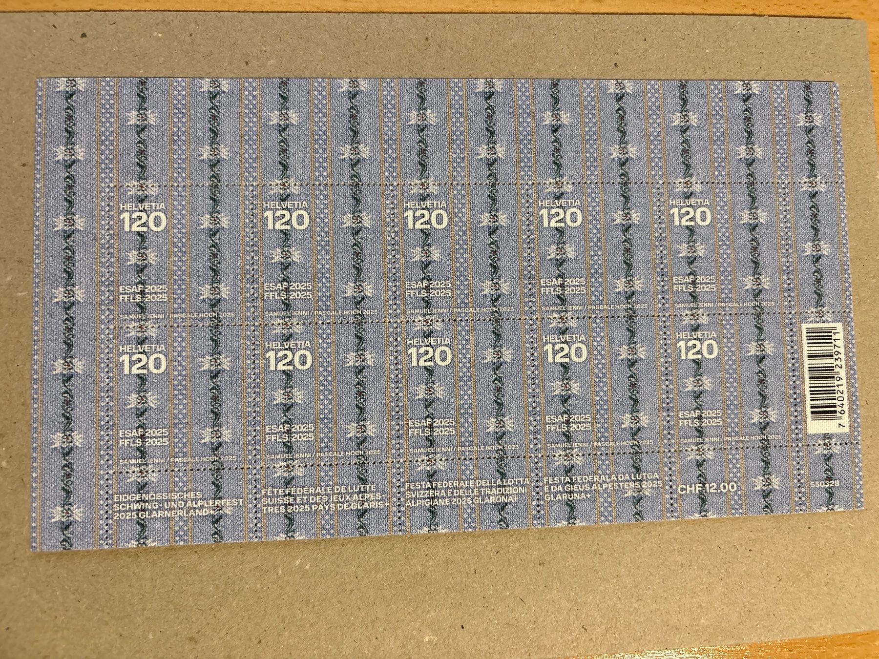 Briefmarkenblock ESAF 2025 Glarnerland, Neu und Original (Neu (gemäss ...