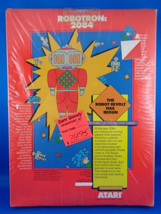 APPLE II -- ROBOTRON: 2084 (ATARISOFT) #NOS #SEALED (Neu und ...