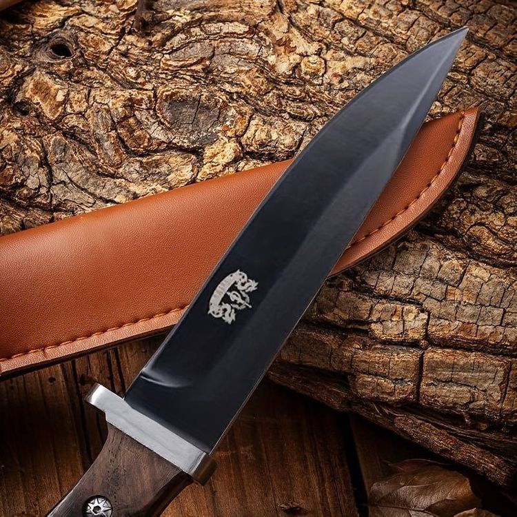 Outdoor Edelstahl Messer schwarze Klinge mit Scheide (Neu und ...