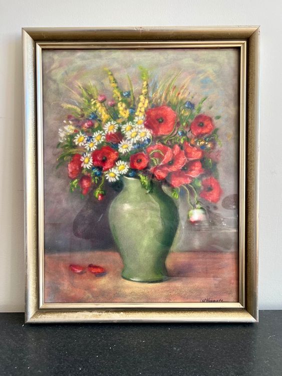 Blumenbild handgemalt | Kaufen auf Ricardo