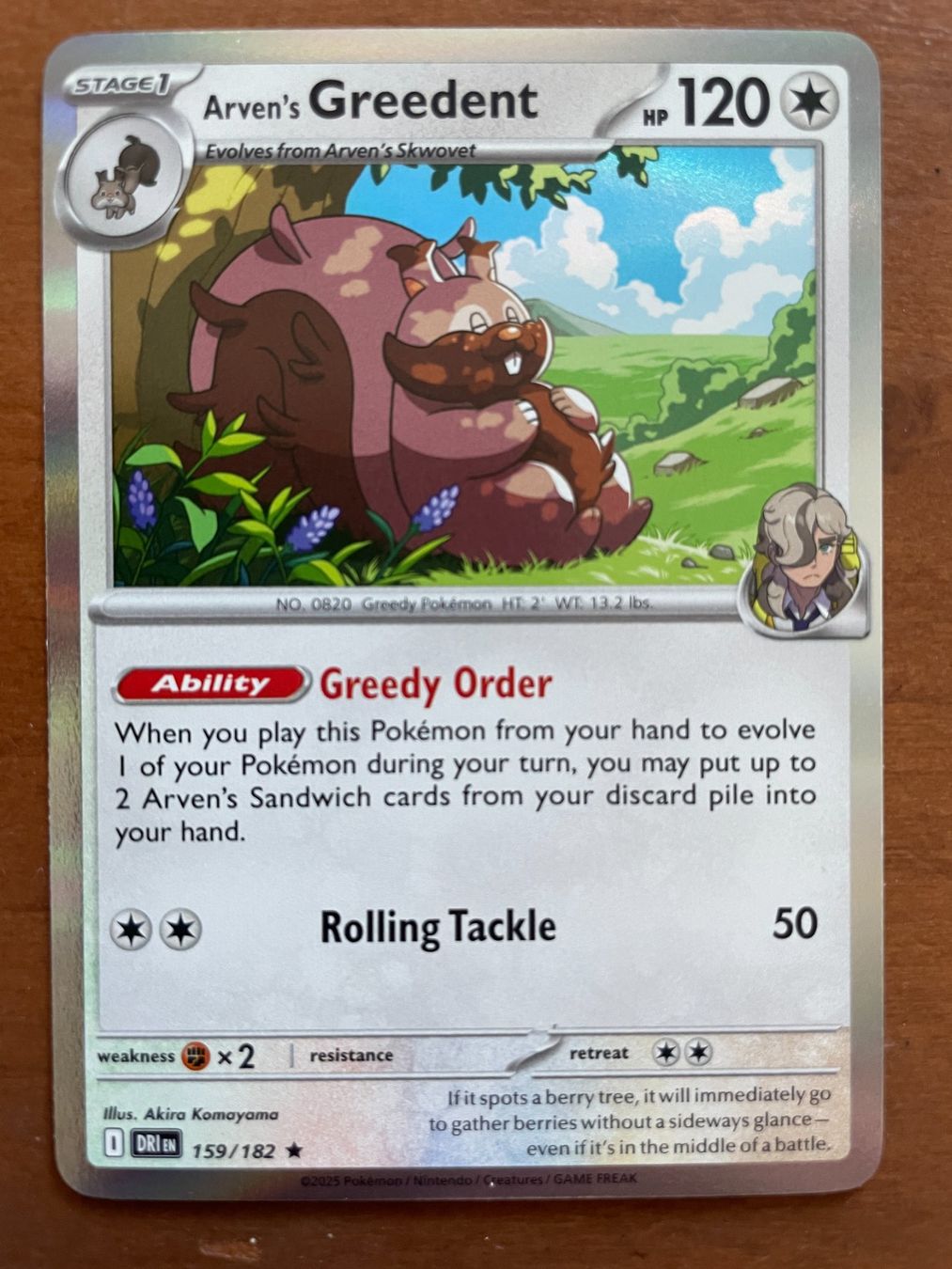 Pokemon Arven's Greedent Holo (Versand gratis) (Neu (gemäss ...