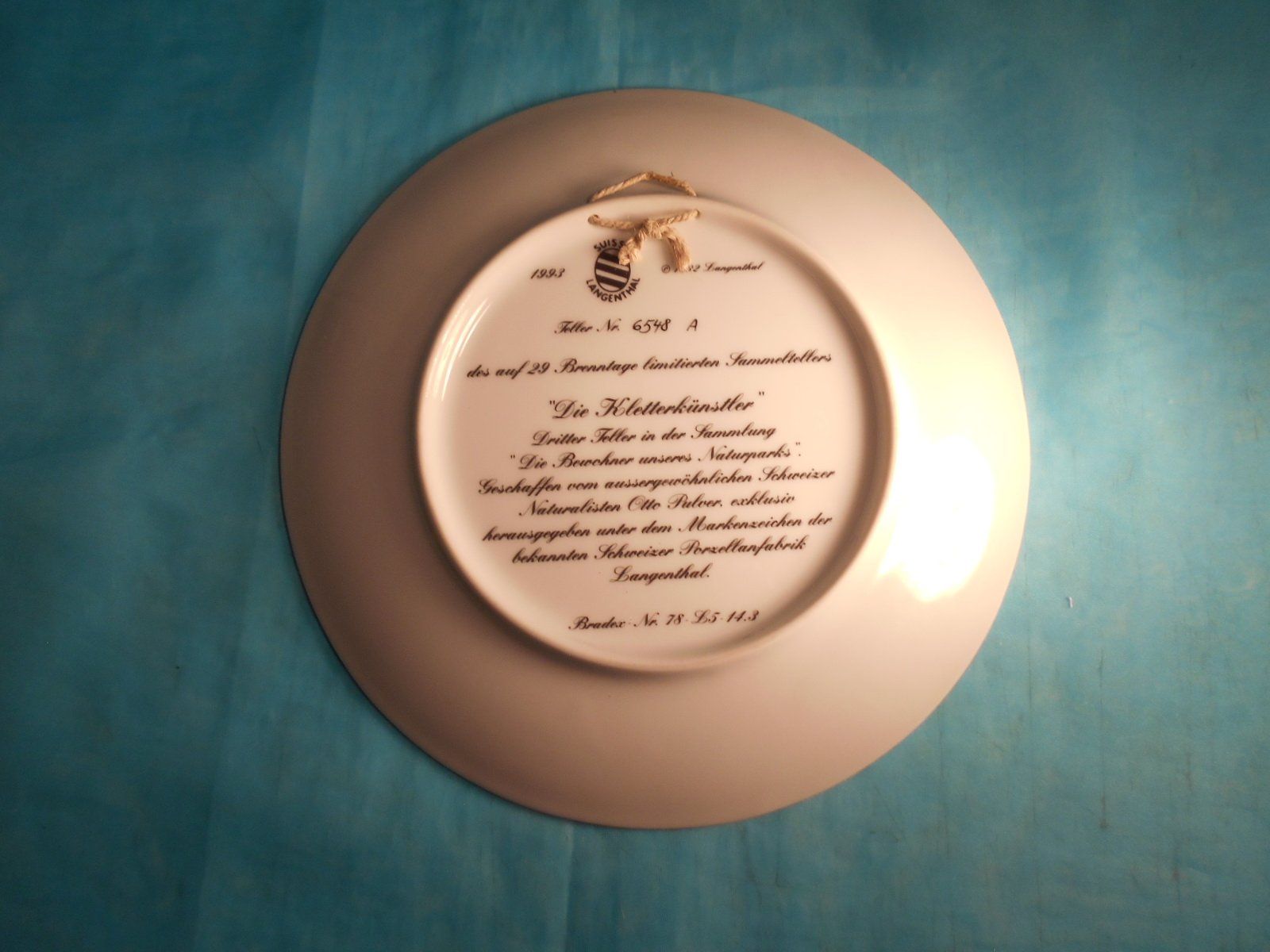 Sammelteller, die Kletterkünstler, Steinböcke, 1993,O.Pulver (Neu ...