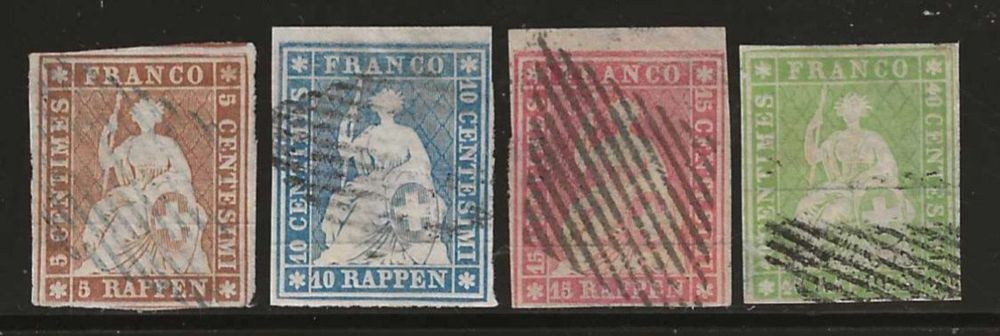 1854 : Strubel Nr. 22A - 26A KP 1050.-- (Gebraucht) in Gümligen für CHF 100 – mit Lieferung auf ...