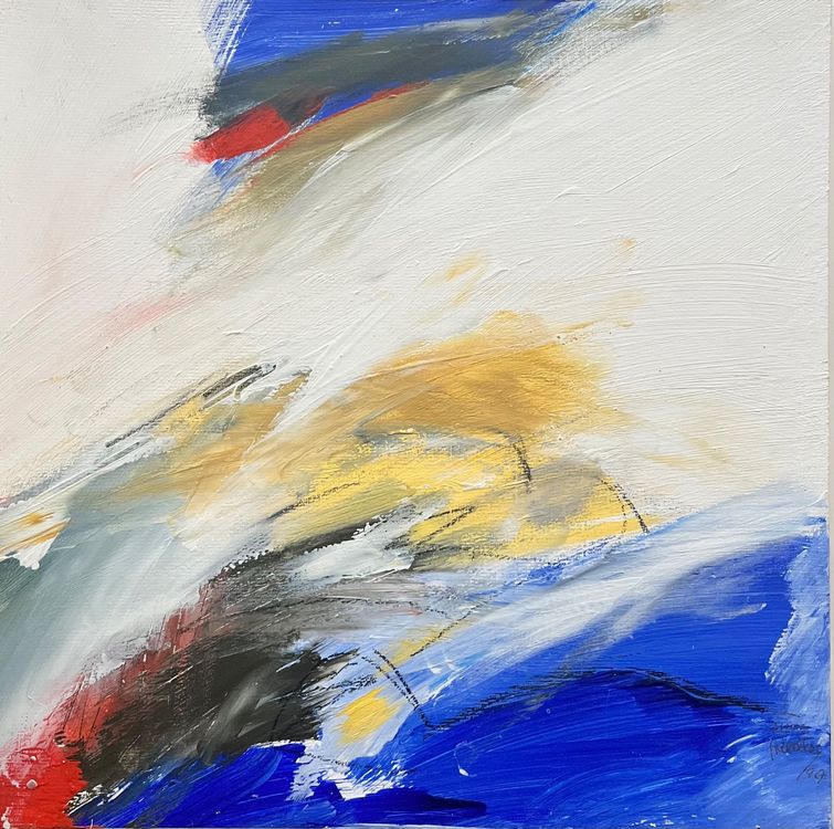 Anna Friedlos (1947) Abstrakte Mischtechnik Gemälde Handsig. (Gebraucht ...