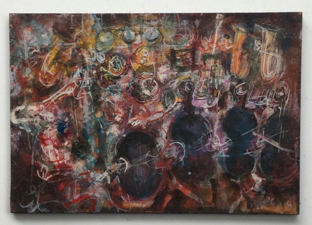 Abstrakte Mischtechnik Monogrammiert (Gebraucht) in Root für CHF 10 – mit Lieferung auf Ricardo ...