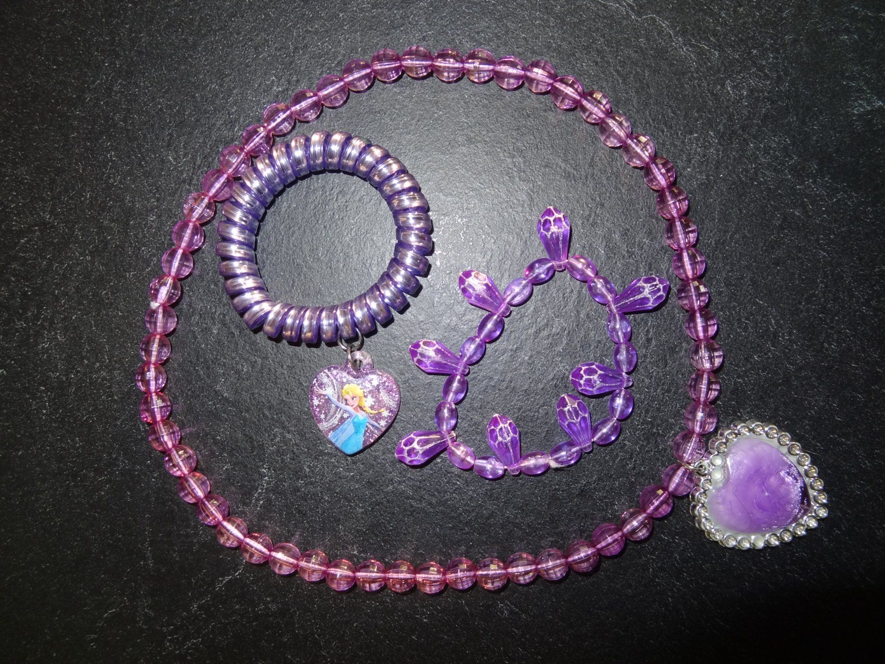 Collier, bracelet et élastique cheveux enfant-FROZEN ️(Elsa) (D ...