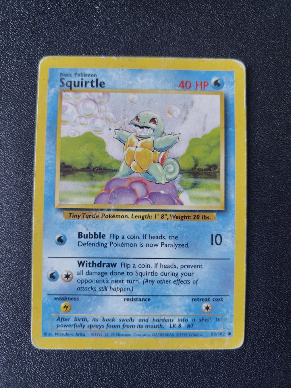 Squirtle 63/102 Pokémon Base Set 1° Edition 1999 (EN) (Gebraucht) in ...
