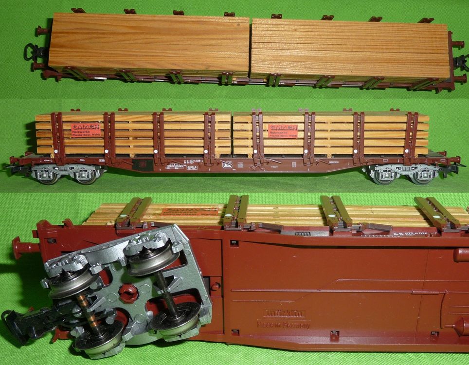 DB Rungenwagen Märklin 47714 Gmach Holzwerke aber graue Dreh | Kaufen ...