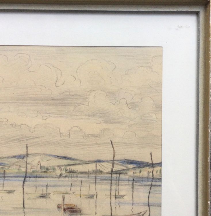 40. er. Jahre Hafen Szene Zeichnung Unleserlich Signiert (Gebraucht) in Root für CHF 5 – mit ...