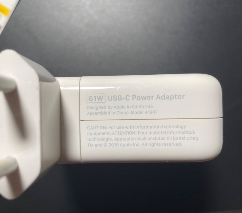Original Apple 61 Watt Ladegerät, 2 Meter USB C Kabel | Kaufen auf Ricardo