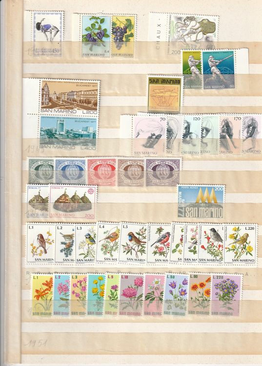 4/SAN MARINO 1977-1980 10 SERIEN ** (Neu (gemäss Beschreibung)) in Hirschthal für CHF 1 – mit ...