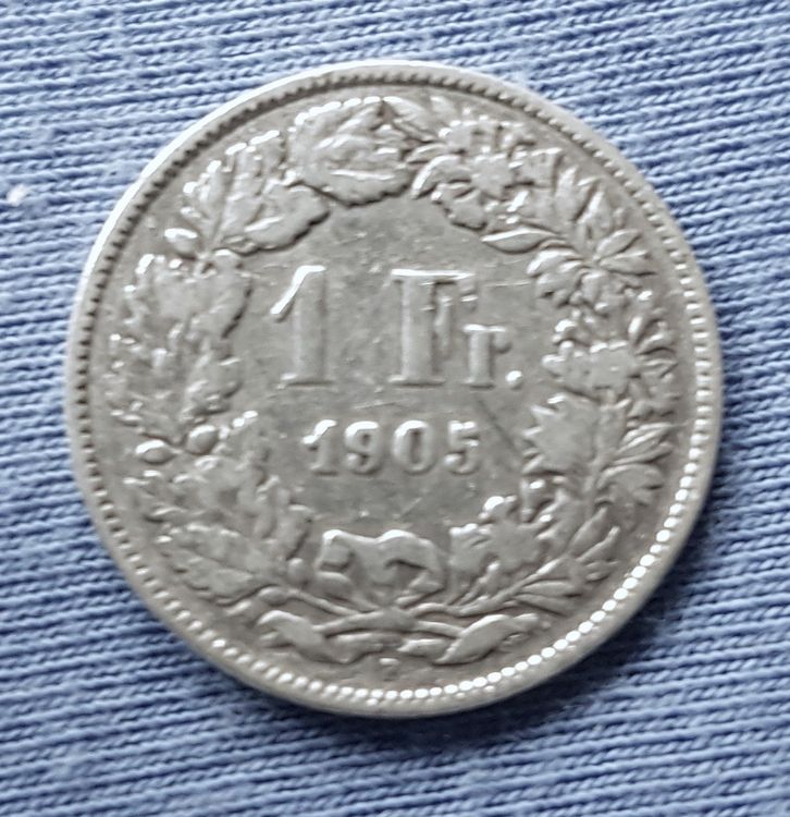 1 Franken 1905 uralte sehr rare Silbermünze ab nur 1 Fr !!! (Gebraucht) in Camignolo für CHF 2.1 ...